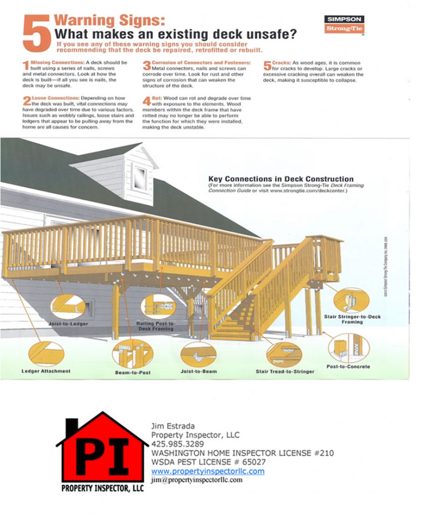 What makes an existing deck unsafe? - Seattle Home Inspection